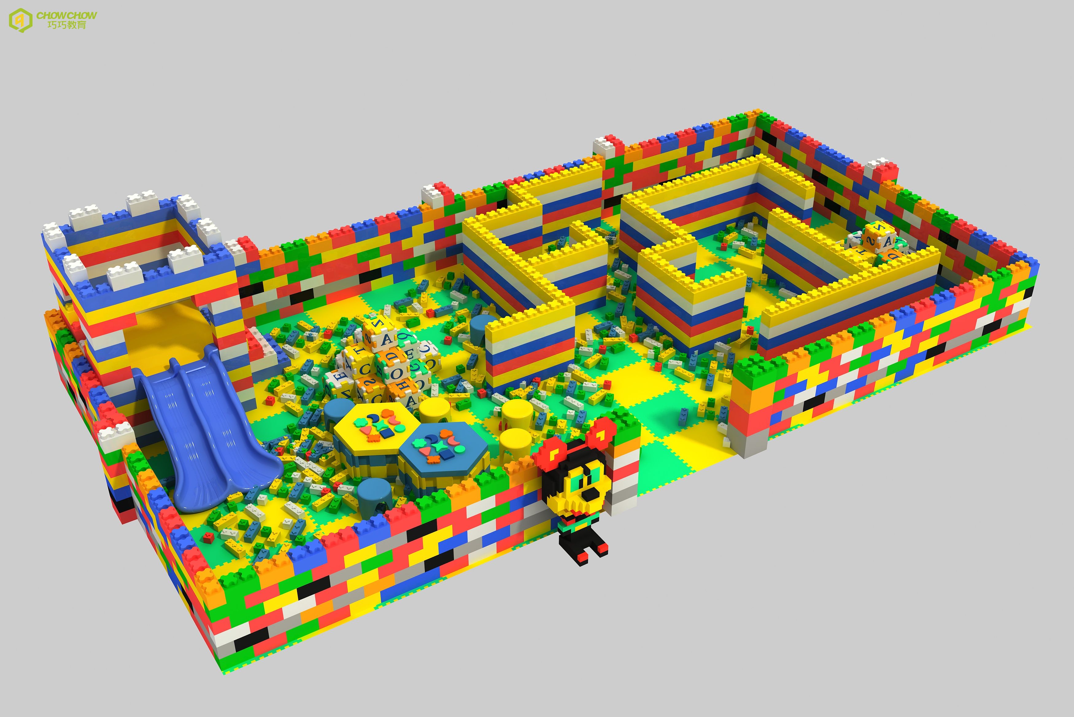 Commercial Safety Indoor Playground Toy Colorful EPP Foam Building ...