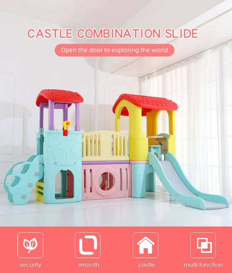 Colorful Children Plastic Playhouse Slide Indoor Playground Set - Buy Plastic Playhouse, indoor ...